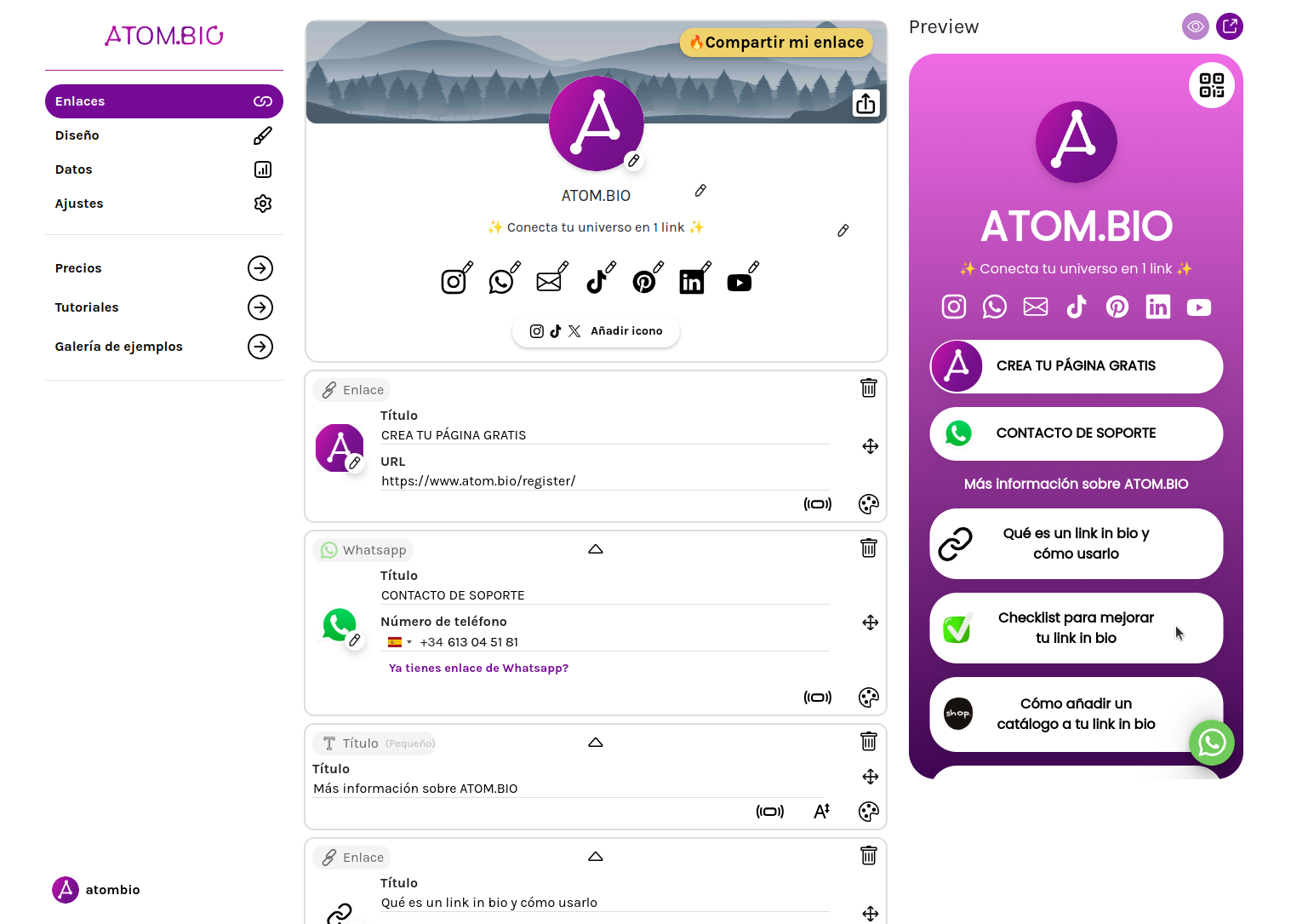 ¿Qué es ATOM.BIO? Descubre cómo crear tu sitio web gratis en minutos con atom.bio